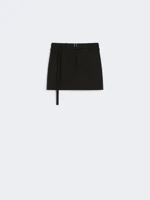 Max Mara Wool Mini Skirt With Belt