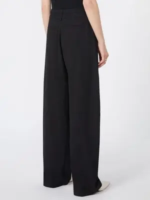 Max Mara Straight Trousers With Knit Detail