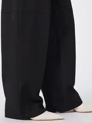 Max Mara Straight Trousers With Knit Detail