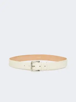 Max Mara Natural Calfskin Leather Belt