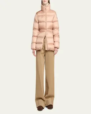 Moncler Brossette Down Puffer Jacket - Pink