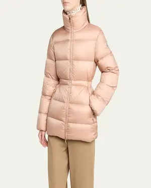 Moncler Brossette Down Puffer Jacket - Pink