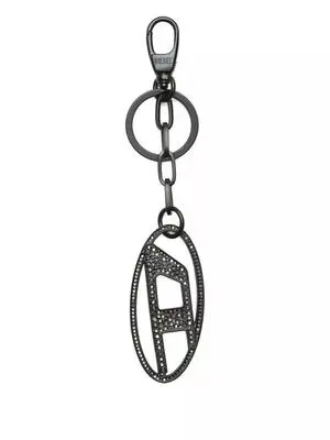 Diesel Keychain With Crystal Embellishment - Black