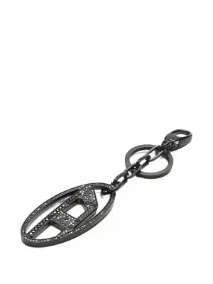 Diesel Keychain With Crystal Embellishment - Black