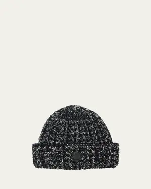 Moncler Marled Wool Beanie - Dark Grey