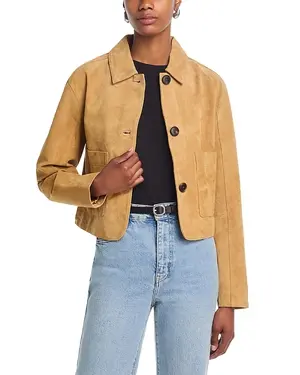Blanknyc Suede Cropped Jacket - Cinnamon Crunch