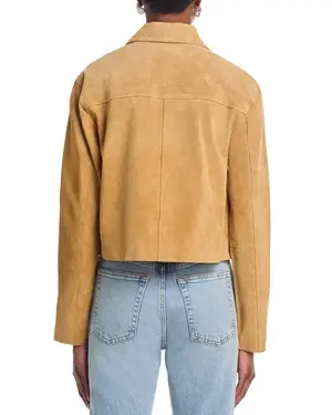 Blanknyc Suede Cropped Jacket - Cinnamon Crunch