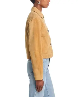 Blanknyc Suede Cropped Jacket - Cinnamon Crunch