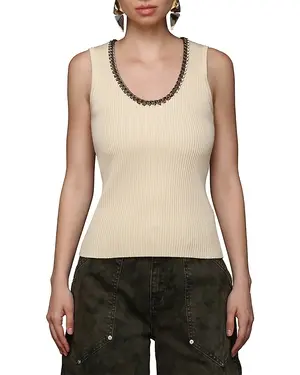 Avec Les Filles Embellished Tank Top