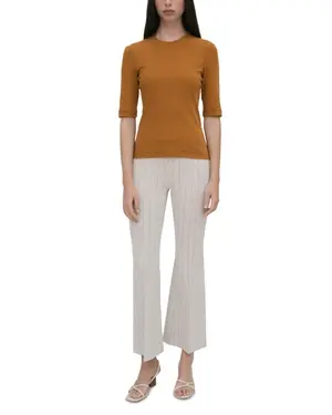 Rosetta Getty Cropped Flare Pull On Pants