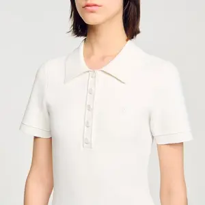 Sandro Mini Knit Polo Dress