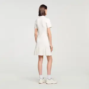 Sandro Mini Knit Polo Dress