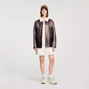 Sandro Mini Knit Polo Dress