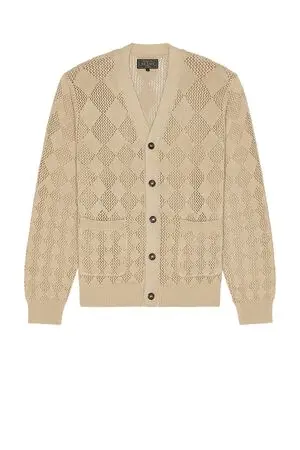 BEAMS Diamond Mesh Cardigan