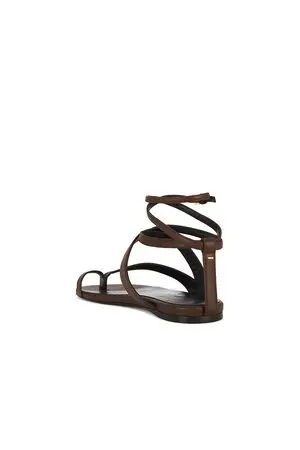 Khaite Aimee Ankle Strap Sandal - Cigar