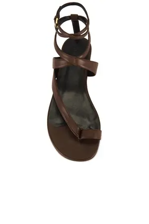 Khaite Aimee Ankle Strap Sandal - Cigar