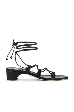 Manolo Blahnik Della San 30 Sandal - Black