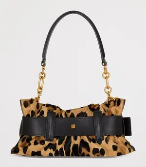 Balmain Mini Leopard Anthem Shoulder Bag - Brown