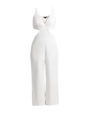 Maje Crepe Jumpsuit With Cutout - White