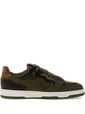 A BATHING APE Sk8 Sta™ #6 Star-patch Leather Sneakers