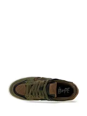 A BATHING APE Sk8 Sta™ #6 Star-patch Leather Sneakers