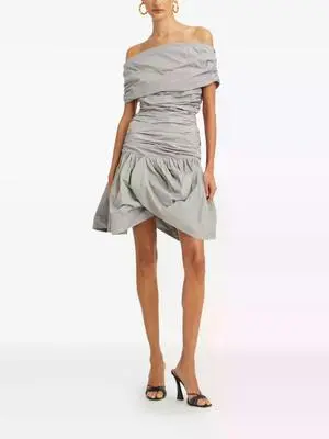 ROTATE BY BIRGER CHRISTENSEN Off-the-shoulder Ruched Mini Dress
