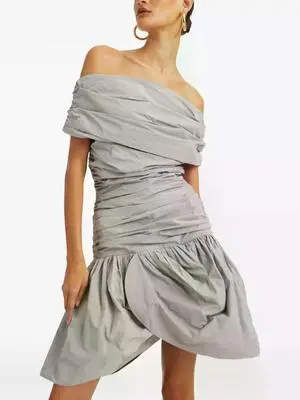 ROTATE BY BIRGER CHRISTENSEN Off-the-shoulder Ruched Mini Dress