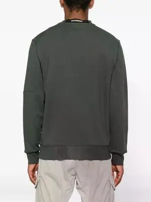 C.P. COMPANY Lens-detail Crew-neck Sweatshirt - Green