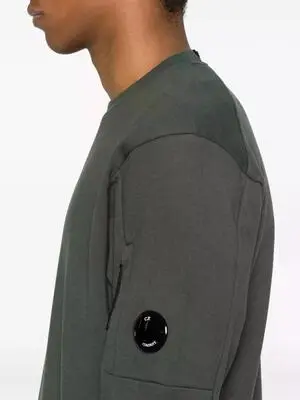 C.P. COMPANY Lens-detail Crew-neck Sweatshirt - Green