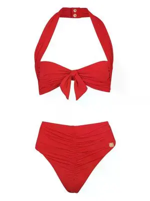 Balmain Tie-detail Bikini - Red