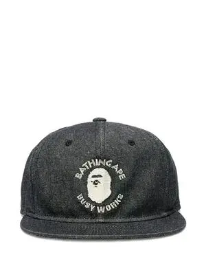 A BATHING APE Logo Denim Cap - Black