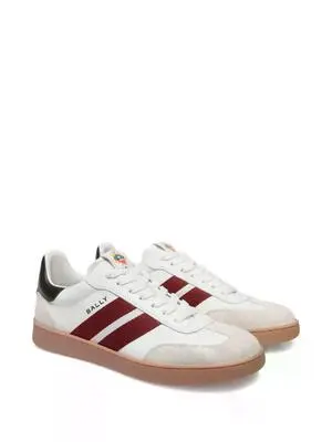 Bally Retro Crest Leather Sneakers - White