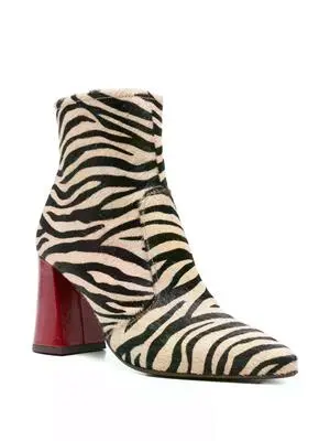 Chie Mihara 80mm Zebra-print Ankle Boots