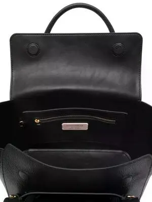 COCCINELLE Medium Double Beat Leather Tote Bag - Black