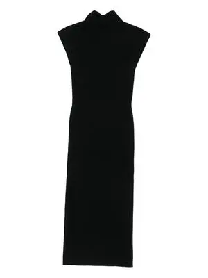Alberta Ferretti Sleeveless Midi Dress - Black