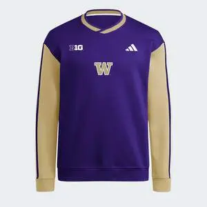 Adidas Washington Huskies 3-stripes Fleece Crew