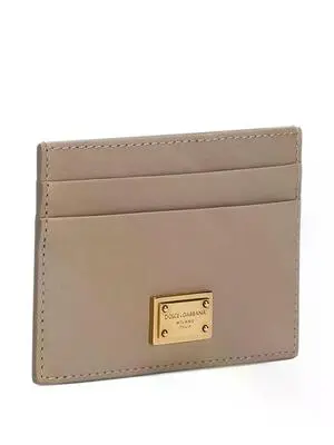 Dolce & Gabbana Logo-plaque Cardholder - Neutrals