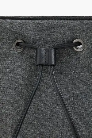 Brunello Cucinelli Bead-embellished Leather-trimmed Wool Bucket Bag
