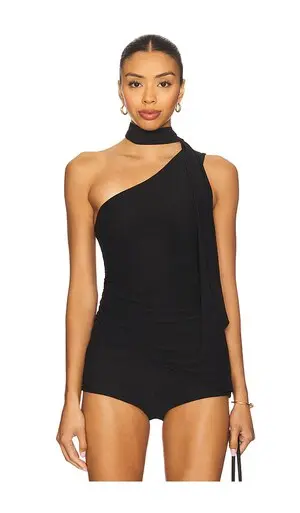 AFRM Asymmetrical One Shoulder Jersey Top