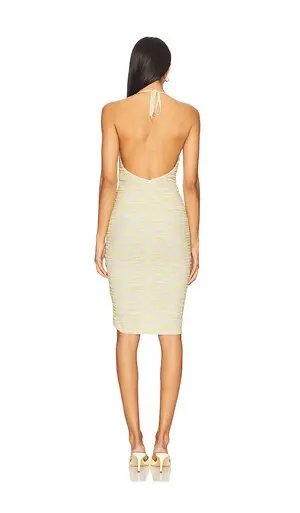 AFRM Norwood Ruched Halterneck Dress