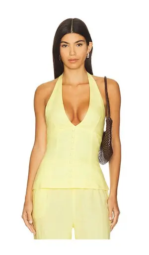 AEXAE Halter Top - Yellow