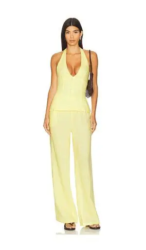 AEXAE X Revolve Halter Top - Yellow