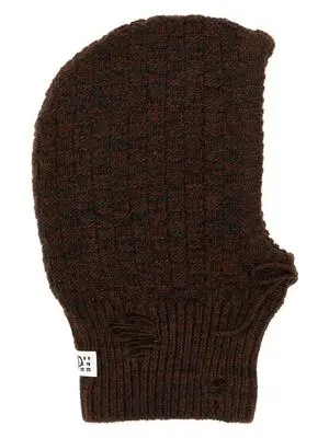 MAISON MARGIELA Distressed Wool Blend Balaclava Multicolor
