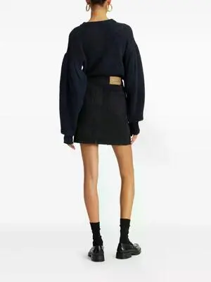 ROTATE BY BIRGER CHRISTENSEN Cuffed-sleeve Crewneck Sweater
