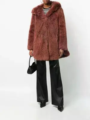YVES SALOMON Short Hooded Wool Coat
