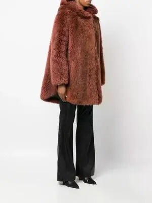 YVES SALOMON Short Hooded Wool Coat