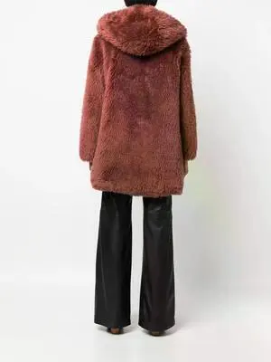 YVES SALOMON Short Hooded Wool Coat