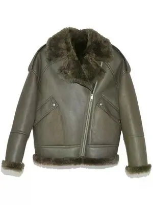 YVES SALOMON Shearling-lining Biker Jacket