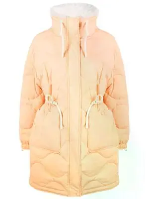 YVES SALOMON Quilted Drawstring-waist Coat - Orange
