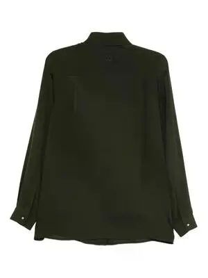 Elie Saab Silk Shirt With Detachable Neck Strap - Green